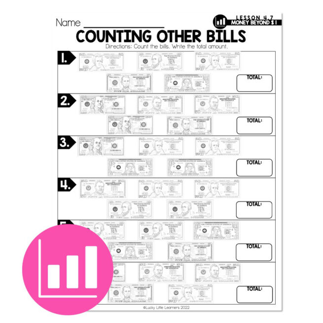 Lucky to Learn Math - Count Money Beyond One Dollar - Lesson 4.7 ...