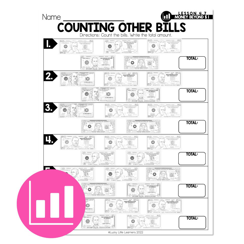 Lucky to Learn Math - Count Money Beyond One Dollar - Lesson 4.7 ...
