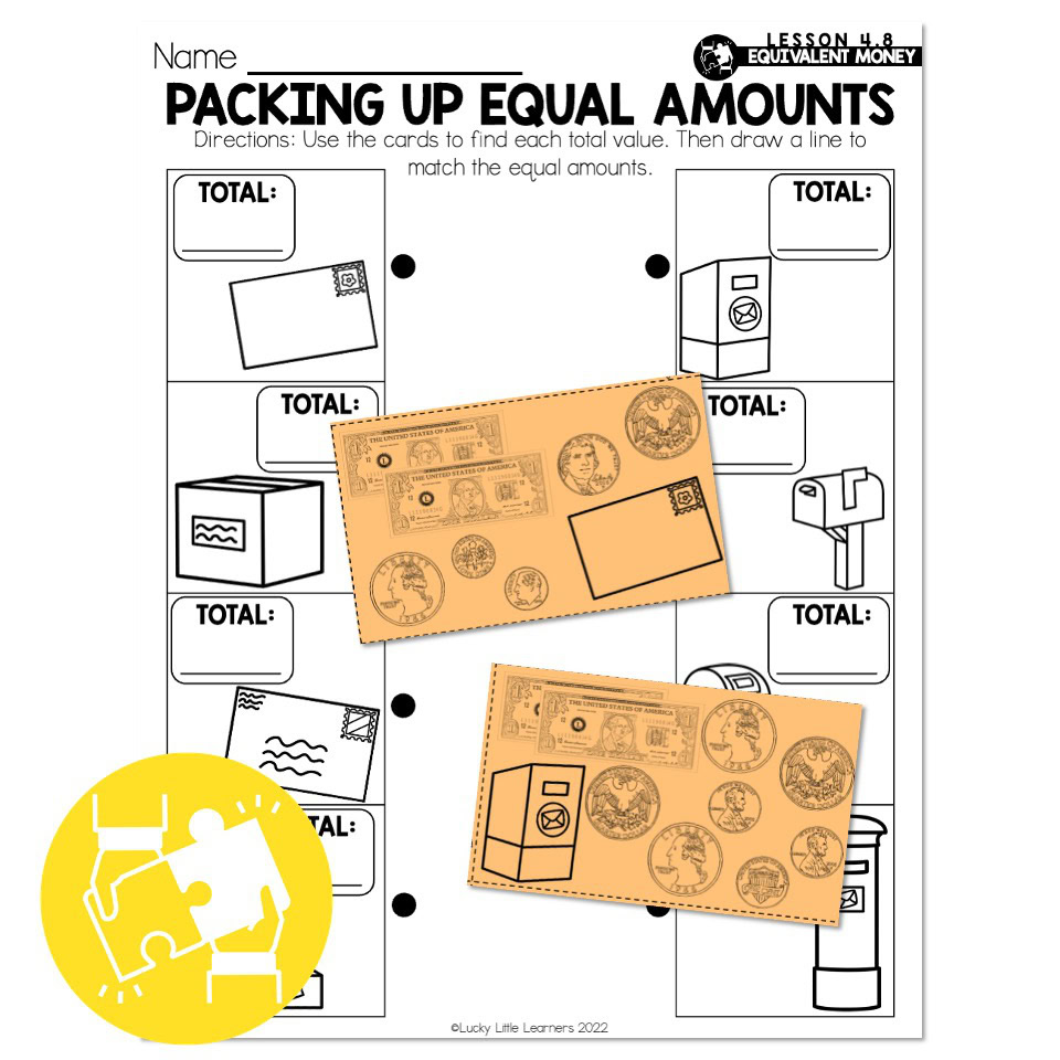 Lucky to Learn Math - Equivalent Money Amounts - Lesson 4.8 ...