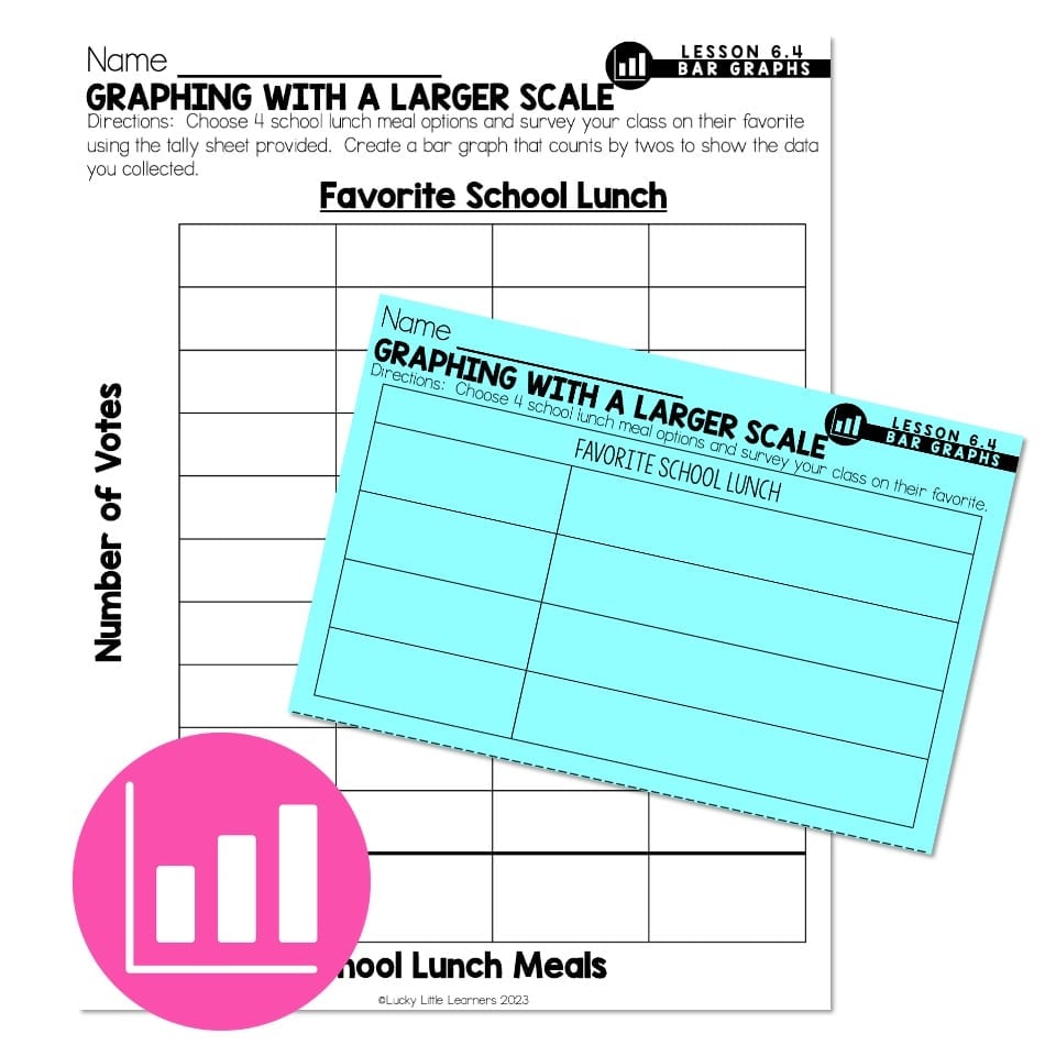 Lucky to Learn Math - Lesson 6.4 - Read and Create Bar Graphs - Differentiation - Graphing with ...