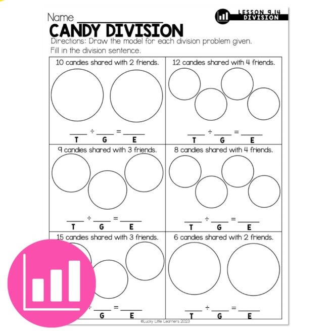 Lucky to Learn Math - Lesson 9.14 - Division - Differentiation - Candy ...