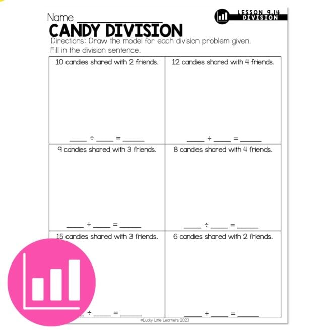 Lucky to Learn Math - Lesson 9.14 - Division - Differentiation - Candy ...