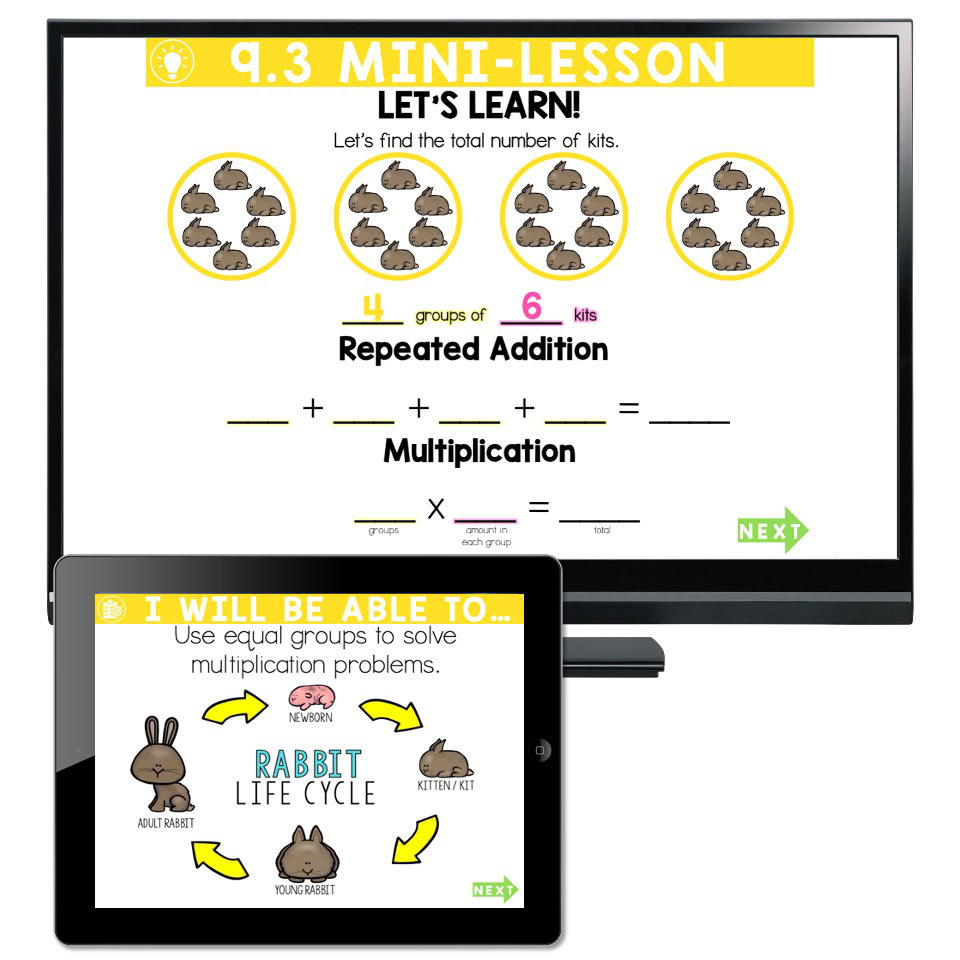 Lucky to Learn Math - Lesson 9.3 - Equal Groups - Teaching Slides ...