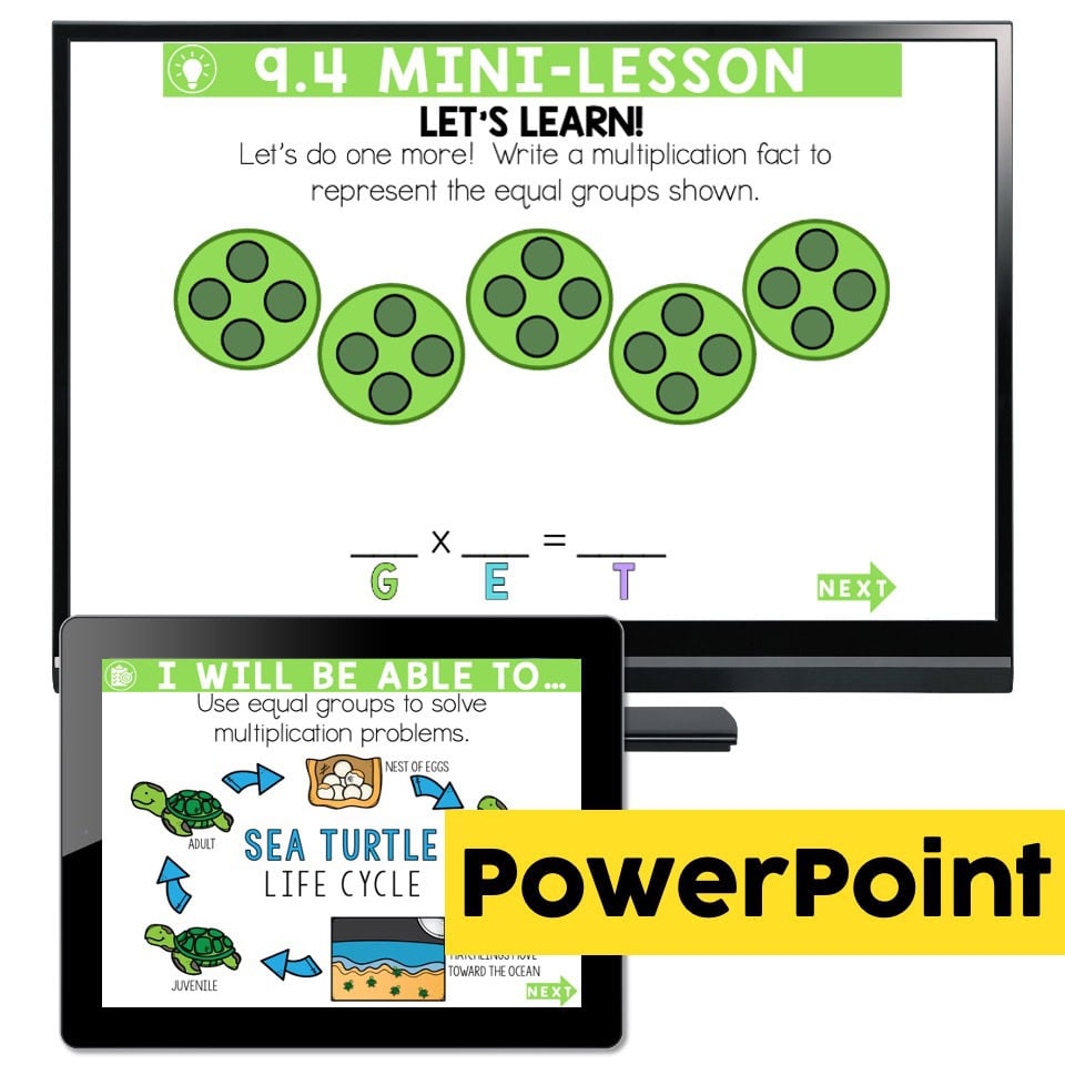 Lucky to Learn Math - Lesson 9.4 - Equal Groups - Teaching Slides ...