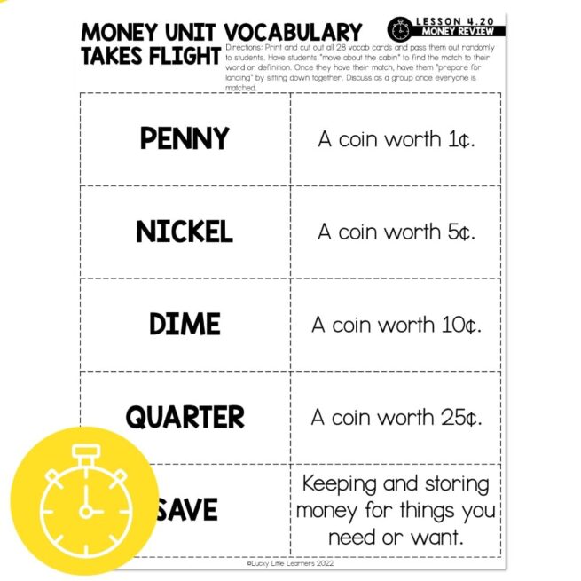 Lucky to Learn Math - Money and Financial Literacy Review - Lesson 4.20 ...