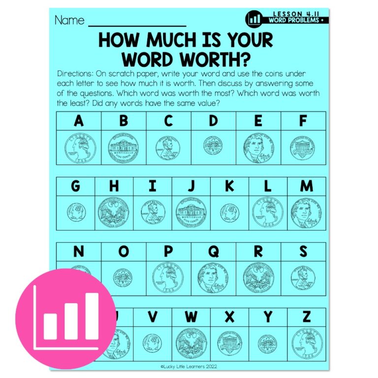 Lucky to Learn Math - One Step Addition Money Word Problems - Lesson 4. ...