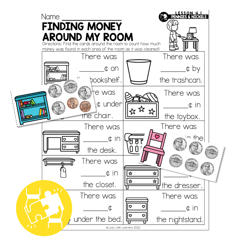 Lucky to Learn Math - Pennies and Nickels - Lesson 4.1 - Finding Money ...