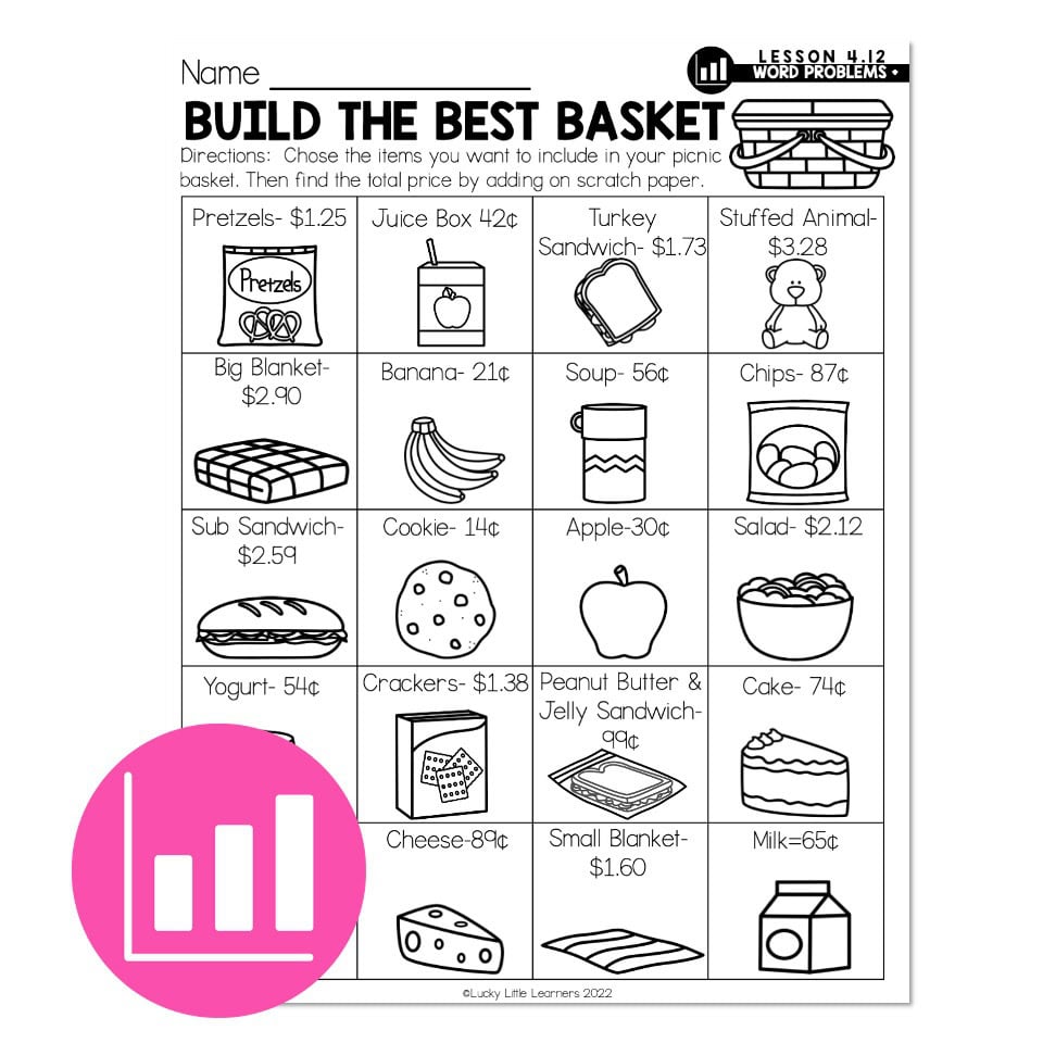 Lucky to Learn Math - Two Step Addition Money Word Problems - Lesson 4. ...