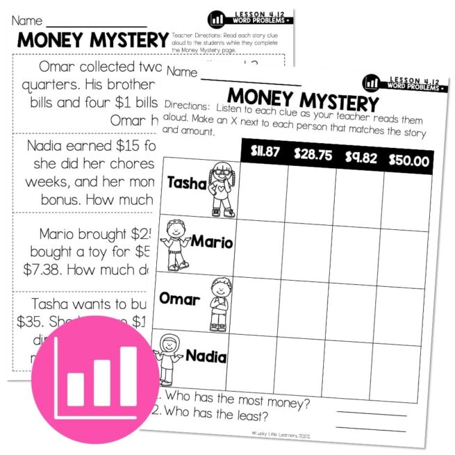 Lucky to Learn Math - Two Step Addition Money Word Problems - Lesson 4. ...