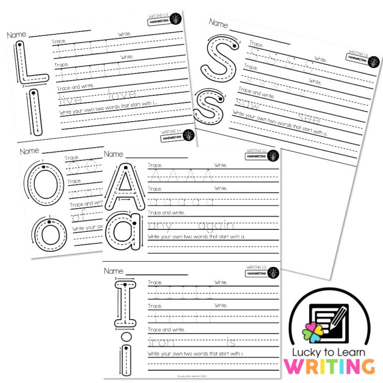 Lucky to Learn Writing 1st Grade - Unit 1 Writing Foundations - Week 1 ...