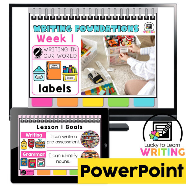 Lucky to Learn Writing 1st Grade - Unit 1 Writing Foundations - Week 1 ...