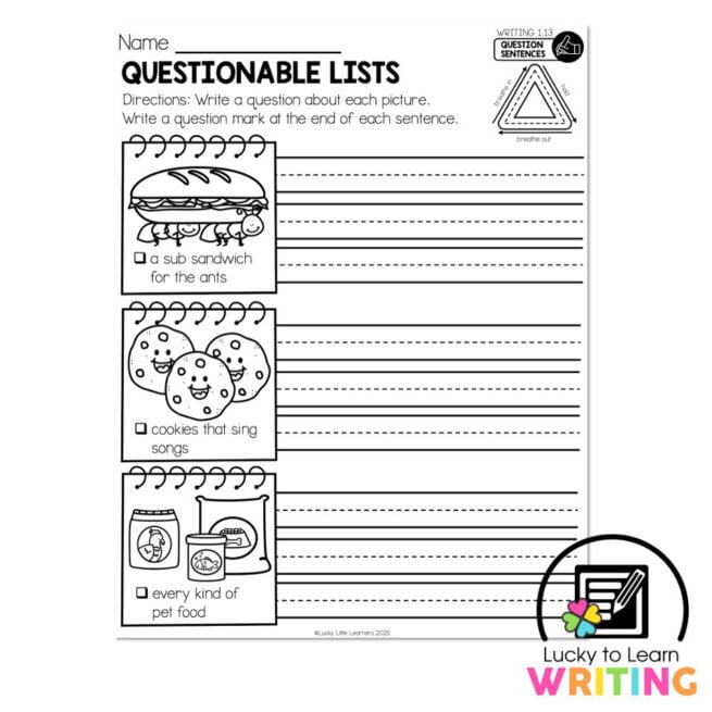 Lucky to Learn Writing 1st Grade - Unit 1 Writing Foundations - Writing ...
