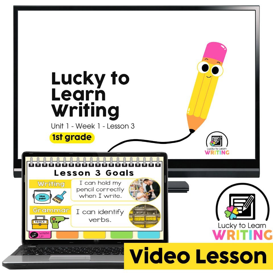 Lucky to Learn Writing 1st Grade - Unit 1 Writing Foundations - Writing ...