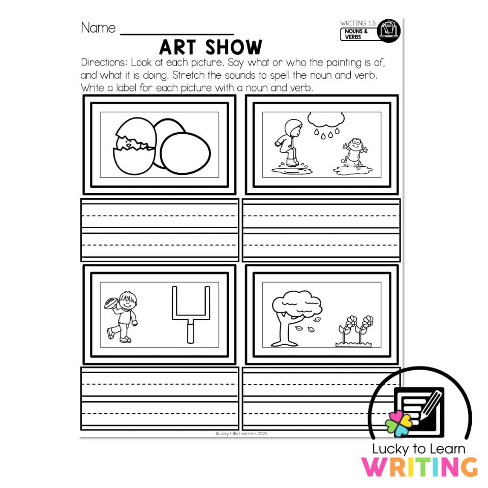 Lucky to Learn Writing 1st Grade - Unit 1 Writing Foundations - Writing ...