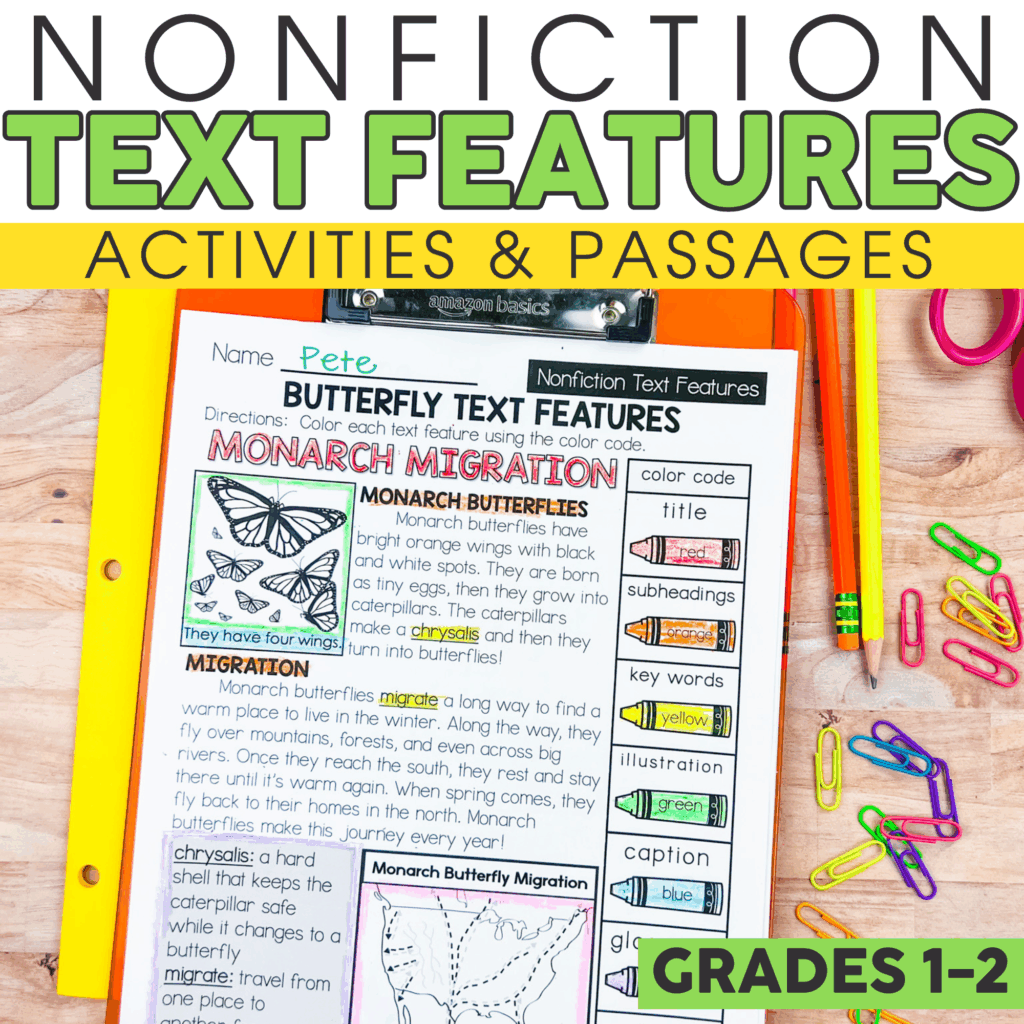 Nonfiction Text Features Pack - Lucky Little Learners