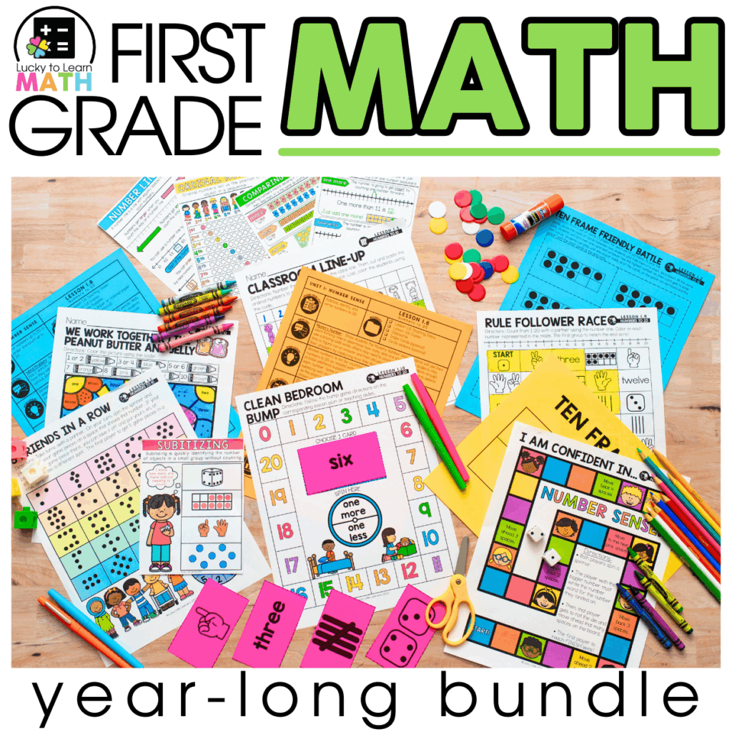 1st Grade Math Bundle for the Year - Lucky to Learn Math - Lucky Little ...