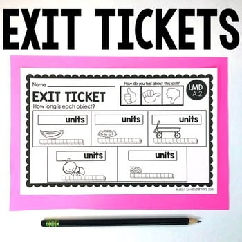1st Grade Measurement & Data Exit Tickets | Printable & Digital - Lucky ...