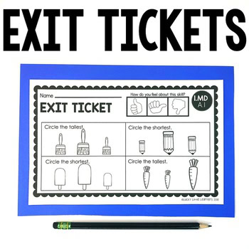 1st Grade Measurement & Data Exit Tickets | Printable & Digital - Lucky ...