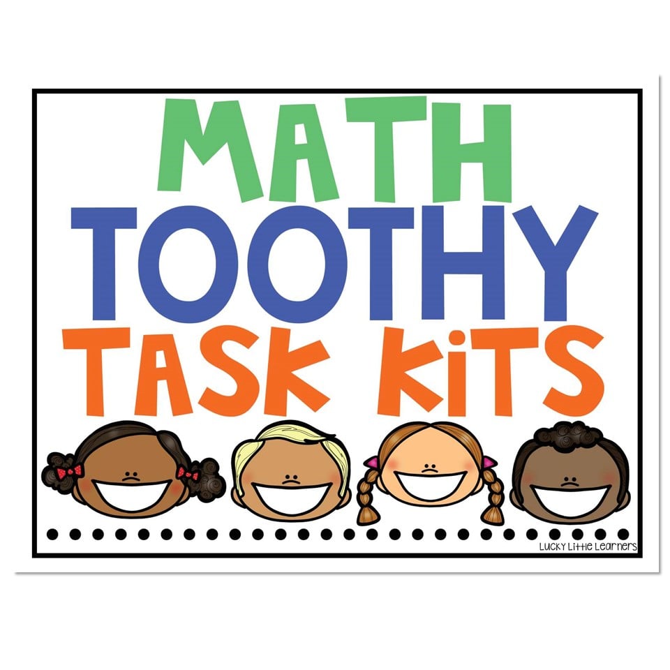 Toothy - Math - 1st & 2nd Grade - Task Box Cover - Lucky Little Learners