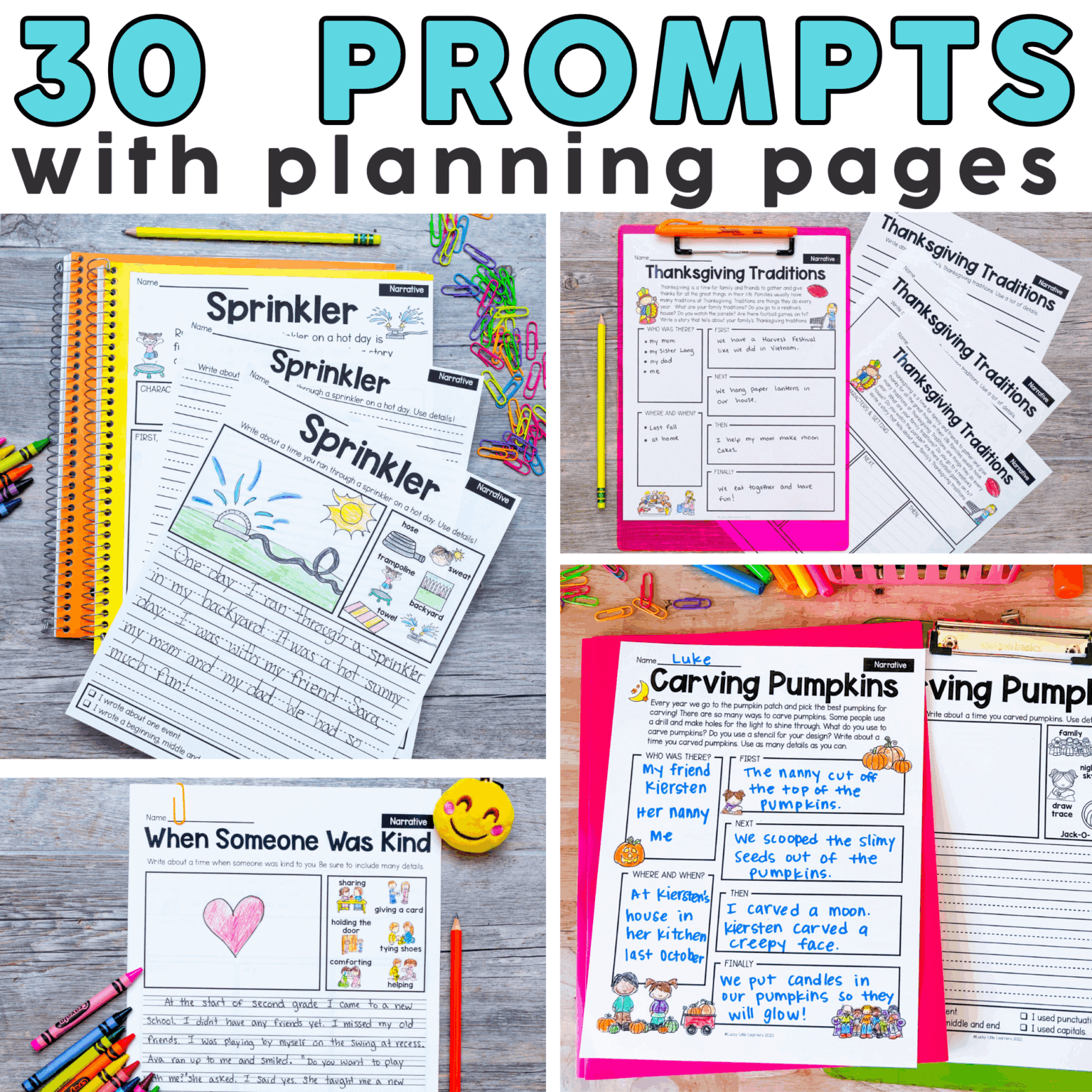 Narrative Writing Pack - Lucky Little Learners