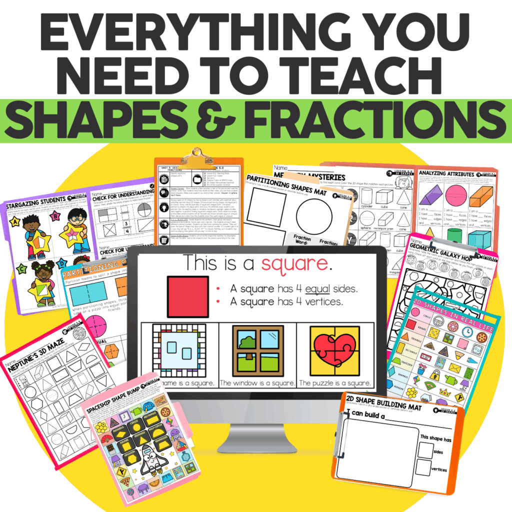 Geometry Shapes and Fractions Unit.. - Lucky Little Learners