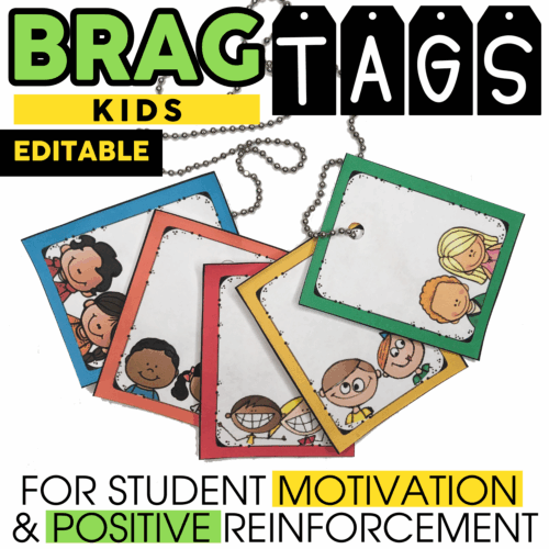 Editable Kids Brag Tags - Lucky Little Learners