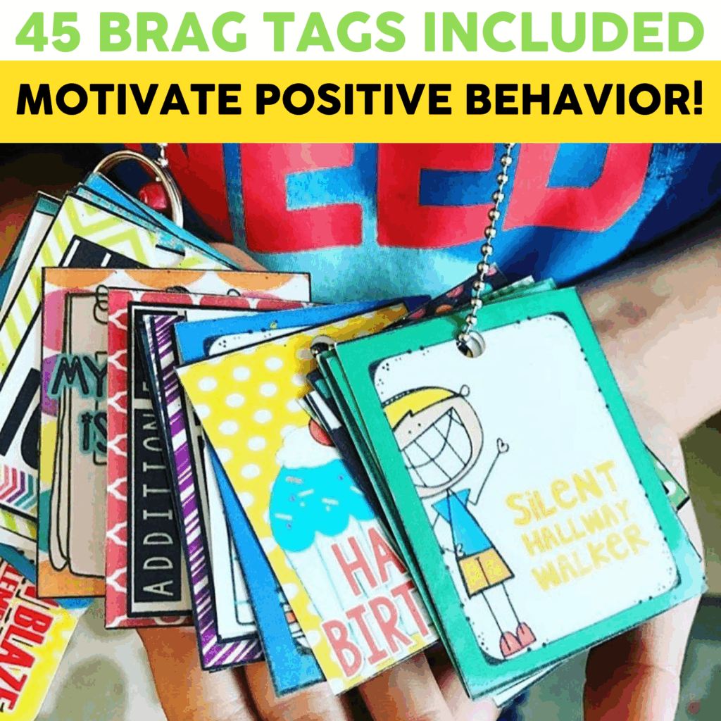 Editable Brag Tags - Character Traits - Lucky Little Learners