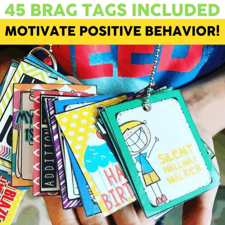 Editable Brag Tags - Character Traits - Lucky Little Learners