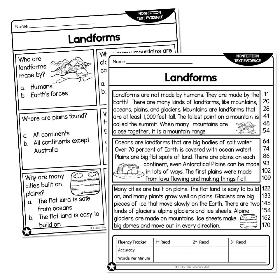 2nd Grade Nonfiction Text Evidence and 5 W’s Reading Passage ...