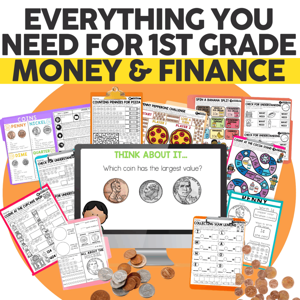 1st Grade Coins & Money Unit - Lucky Little Learners