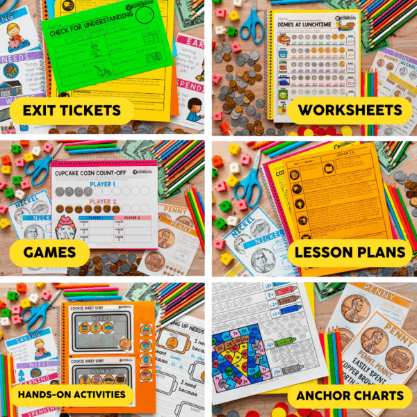 1st Grade Coins & Money Unit - Lucky Little Learners