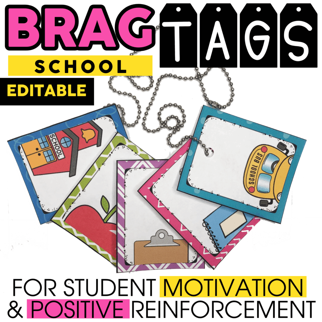 Editable School Brag Tags - Lucky Little Learners