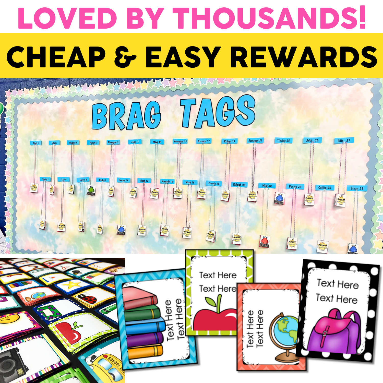 Editable School Brag Tags - Lucky Little Learners