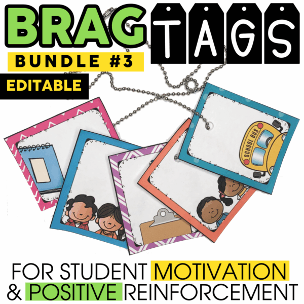 Brag Tags Bundle #3 - Editable - Lucky Little Learners