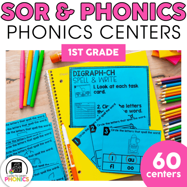 First Grade Phonics Centers - Lucky Little Learners