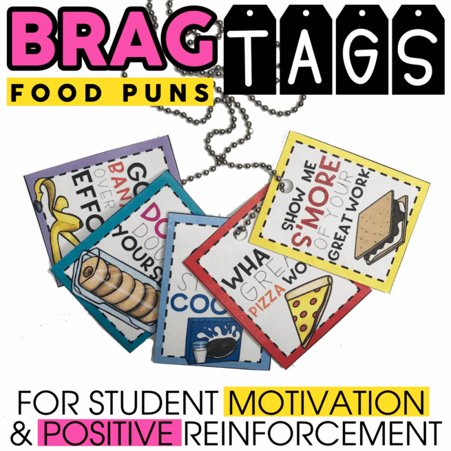 Food Pun Brag Tags - Lucky Little Learners