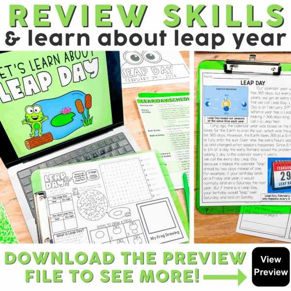 Leap Day & Leap Year Activities - Lucky Little Learners