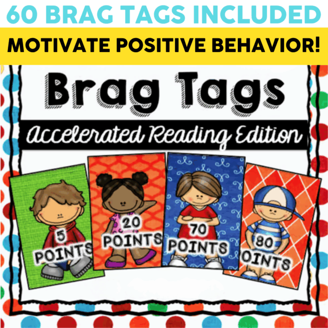 Accelerated Reader AR Points Brag Tags - Lucky Little Learners