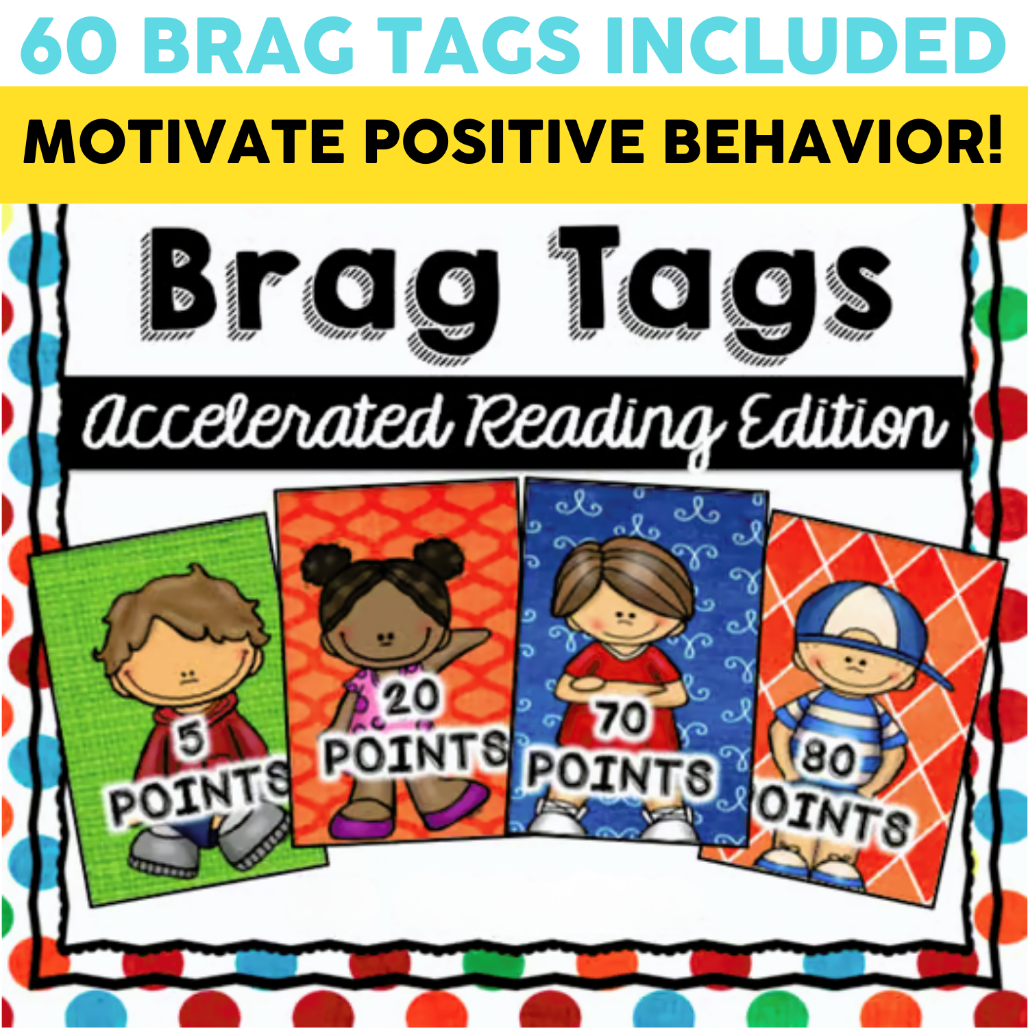 Accelerated Reader AR Points Brag Tags - Lucky Little Learners