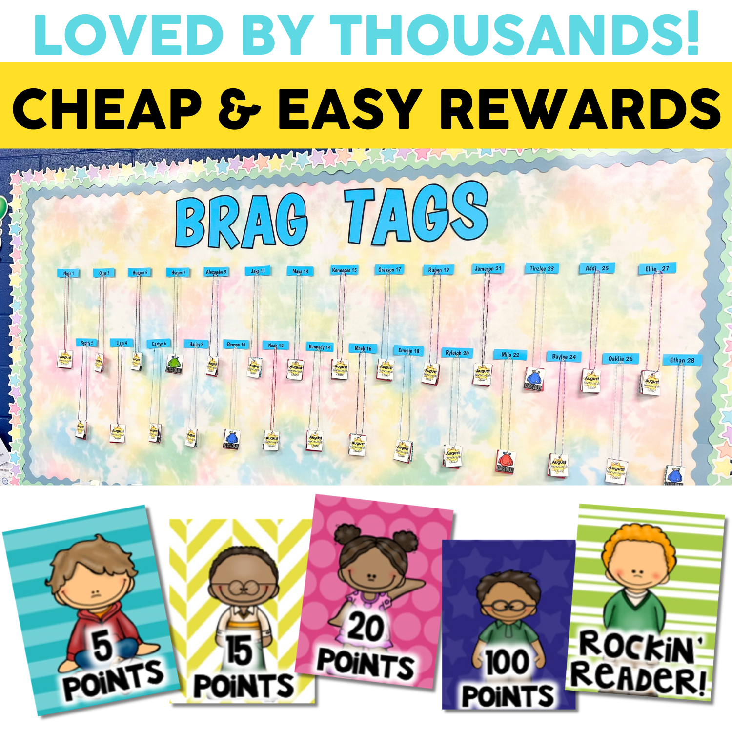 Accelerated Reader AR Points Brag Tags - Lucky Little Learners