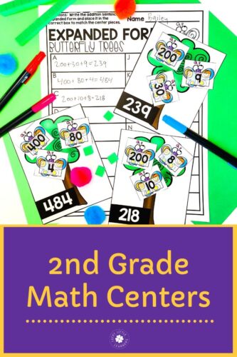 2nd Grade Math Centers Bundle - Lucky Little Learners