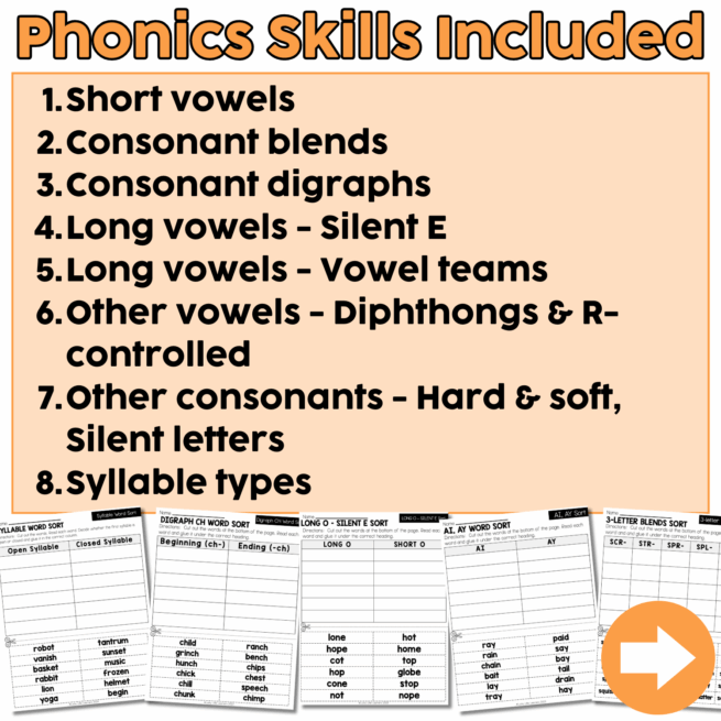 Phonics Word Sorts - Lucky Little Learners