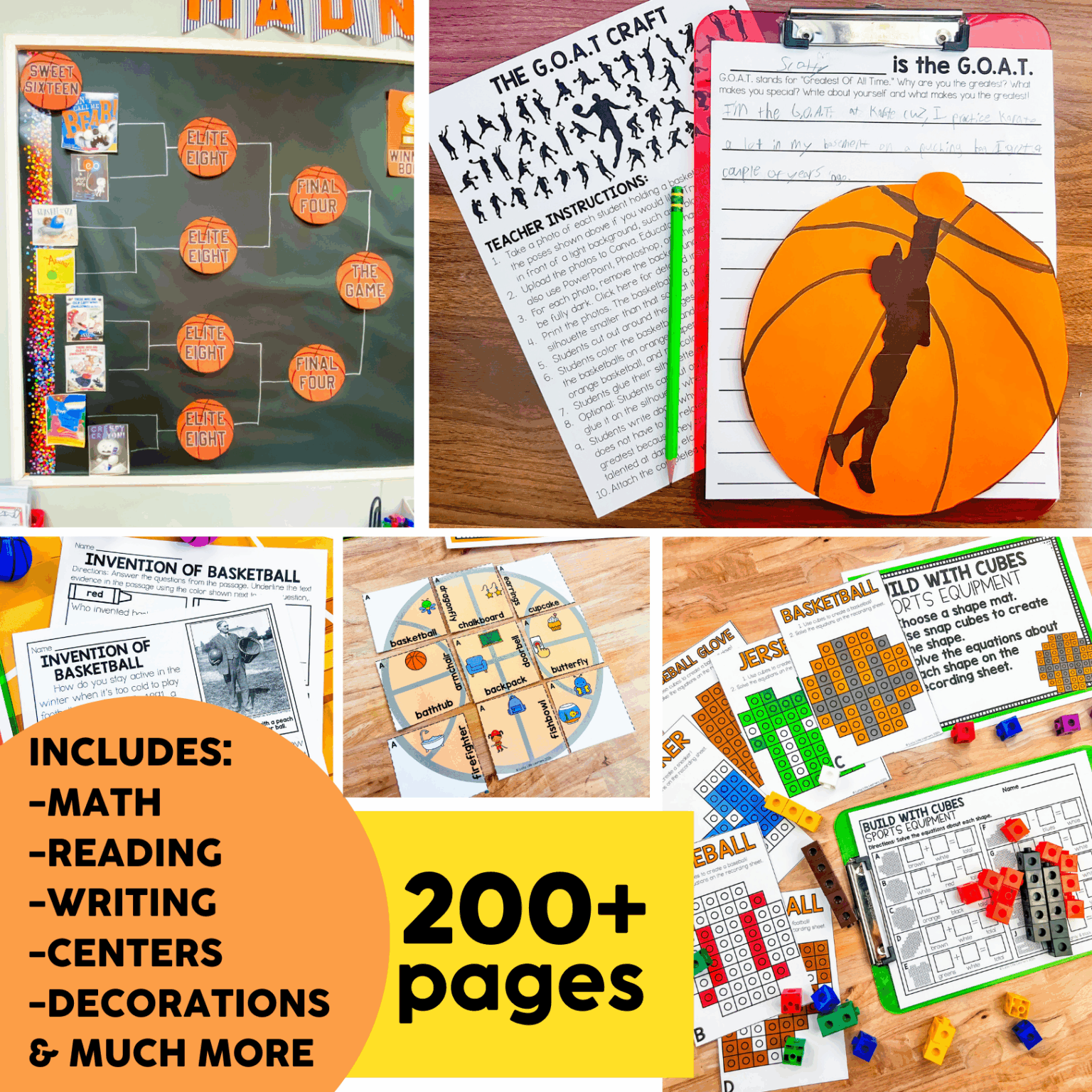 Books and Basketball Classroom Transformation - Lucky Little Learners