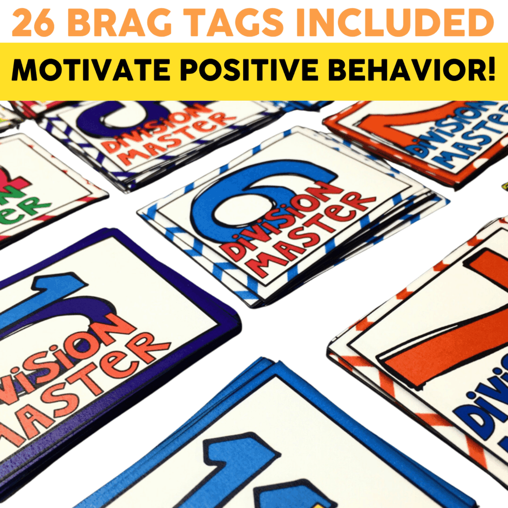Multiplication & Division Brag Tags - Lucky Little Learners