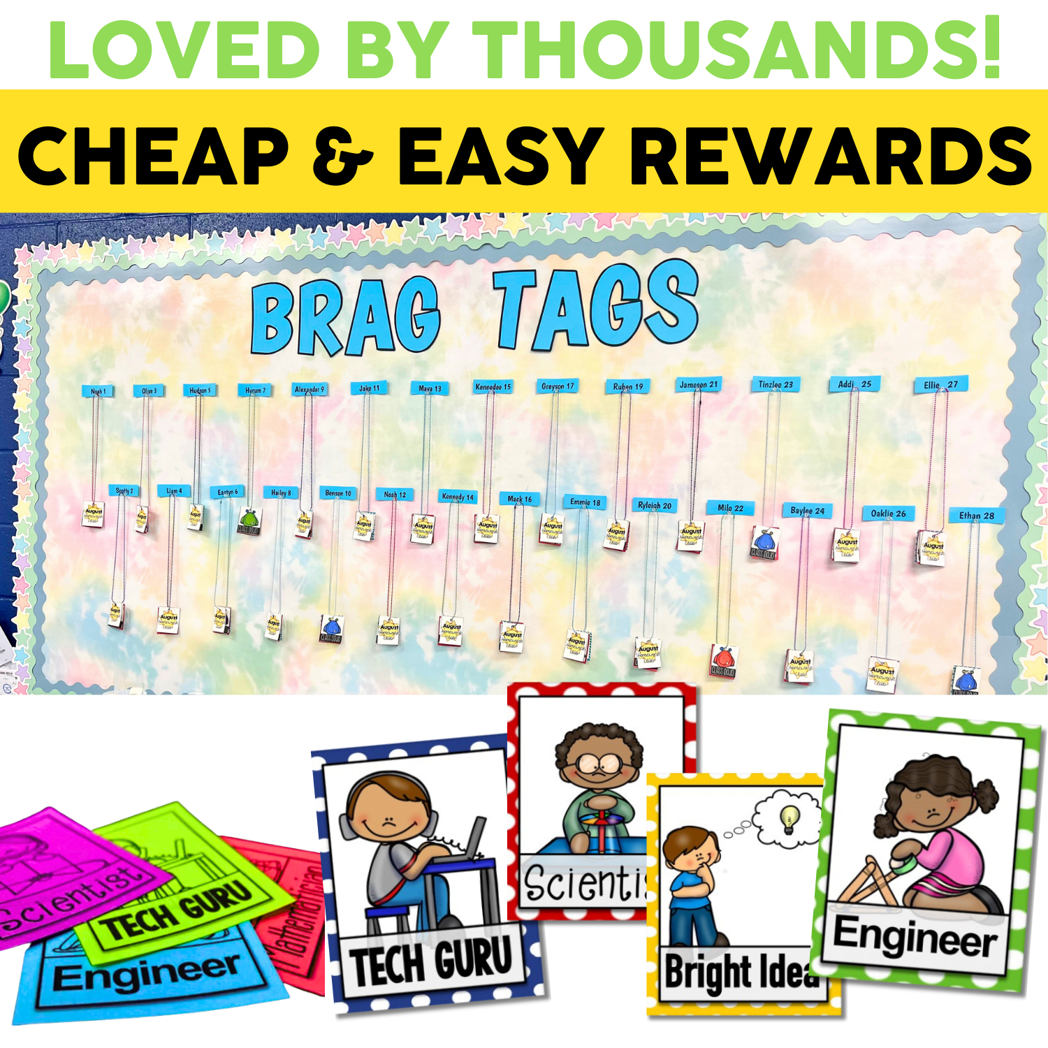 STEM Brag Tags - Lucky Little Learners