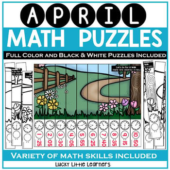 April Math Puzzles - Lucky Little Learners
