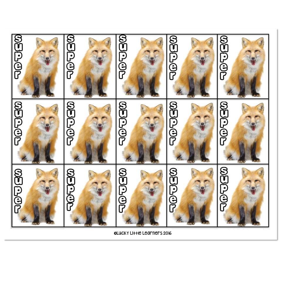 Brag Tags - Animal Friends - Super Fox - Lucky Little Learners