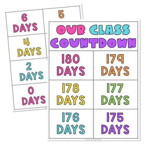 Class Countdown - Lucky Little Learners