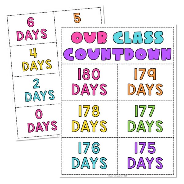 Class Countdown - Lucky Little Learners
