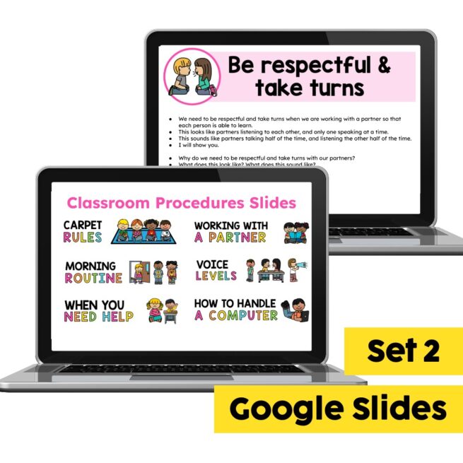 Classroom Procedures - Set 2 - Google Slides - Lucky Little Learners